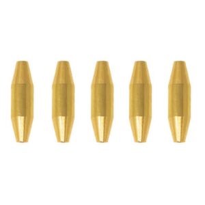 5 pack magnum lure body 1/2 oz. musky bucktail lure making parts muskie pike spinners lures [gold or nickel] (gold)