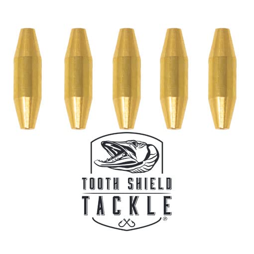 5 Pack Magnum Lure Body 1/2 oz. Musky Bucktail Lure Making Parts Muskie Pike Spinners Lures [Gold or Nickel] (Gold)