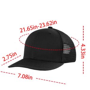 2 Pieces Custom Hat Text/Logo Design Your Own Hat Embroidered Outdoor Trucker Hat Black/Grey