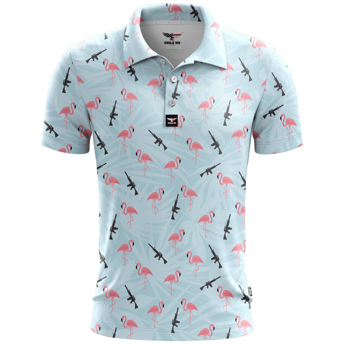 Armed Flamingo Golf Polo Shirt - 2XL