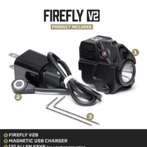 Firefly V2 Flashlight Laser Sight | Strobe Function | Combat Veteran Owned Company | Pistols | Rifles | 220 Lumens | Magnetic Charging | Laser Flashlight Combo for Handgun Pistol Hand Gun | Gun Light