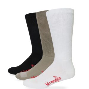 Wrangler Mens Ultra Dri Non-Binding Seamless Toe Mid Calf Boot Socks 3 Pair