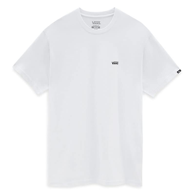 Vans Men's Short Sleeve T-Shirt, (Left Chest Logo) White, Size Medium