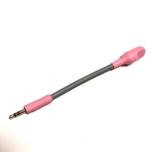 detachable hyperclear cardioid mic for razer barracuda x wireless headsets (pink)