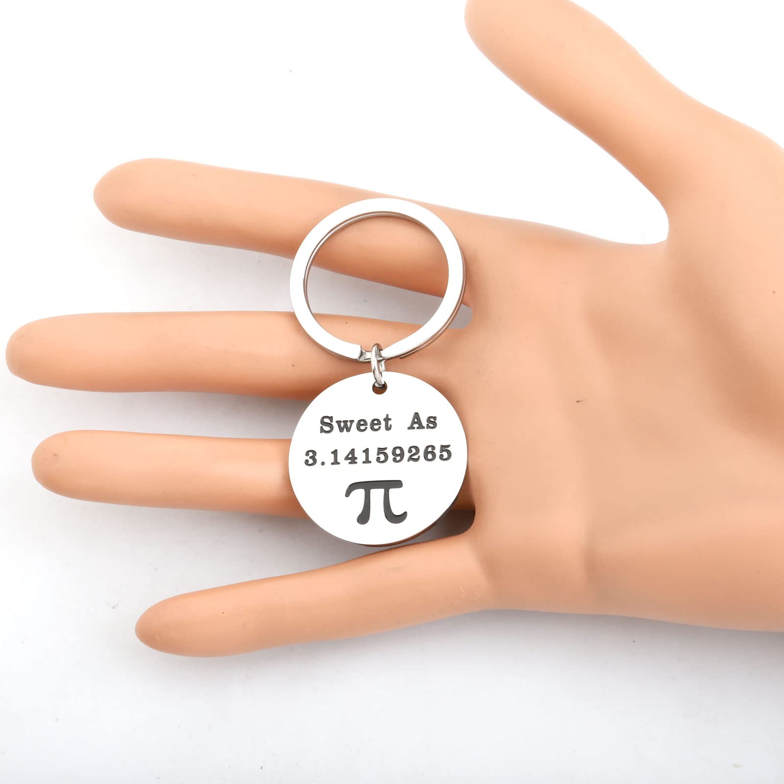 FEELMEM Mathematical Pi Symbol Jewelry Sweet As 3.1415 Keychain Pi Day Math Lover Gift Back to School Gift Math Teacher Gift (Sweet As-ky)