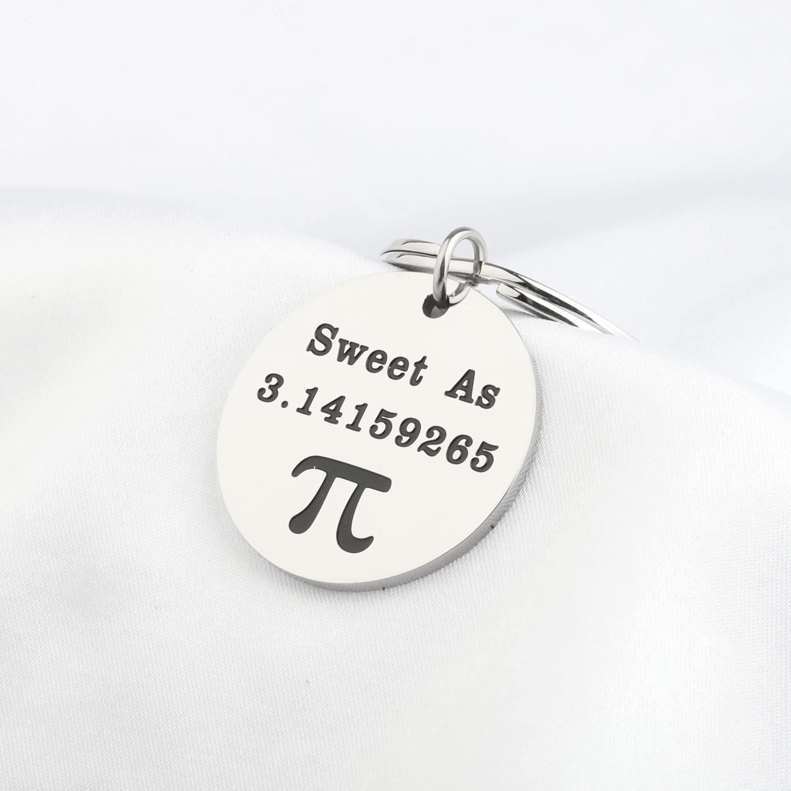 FEELMEM Mathematical Pi Symbol Jewelry Sweet As 3.1415 Keychain Pi Day Math Lover Gift Back to School Gift Math Teacher Gift (Sweet As-ky)