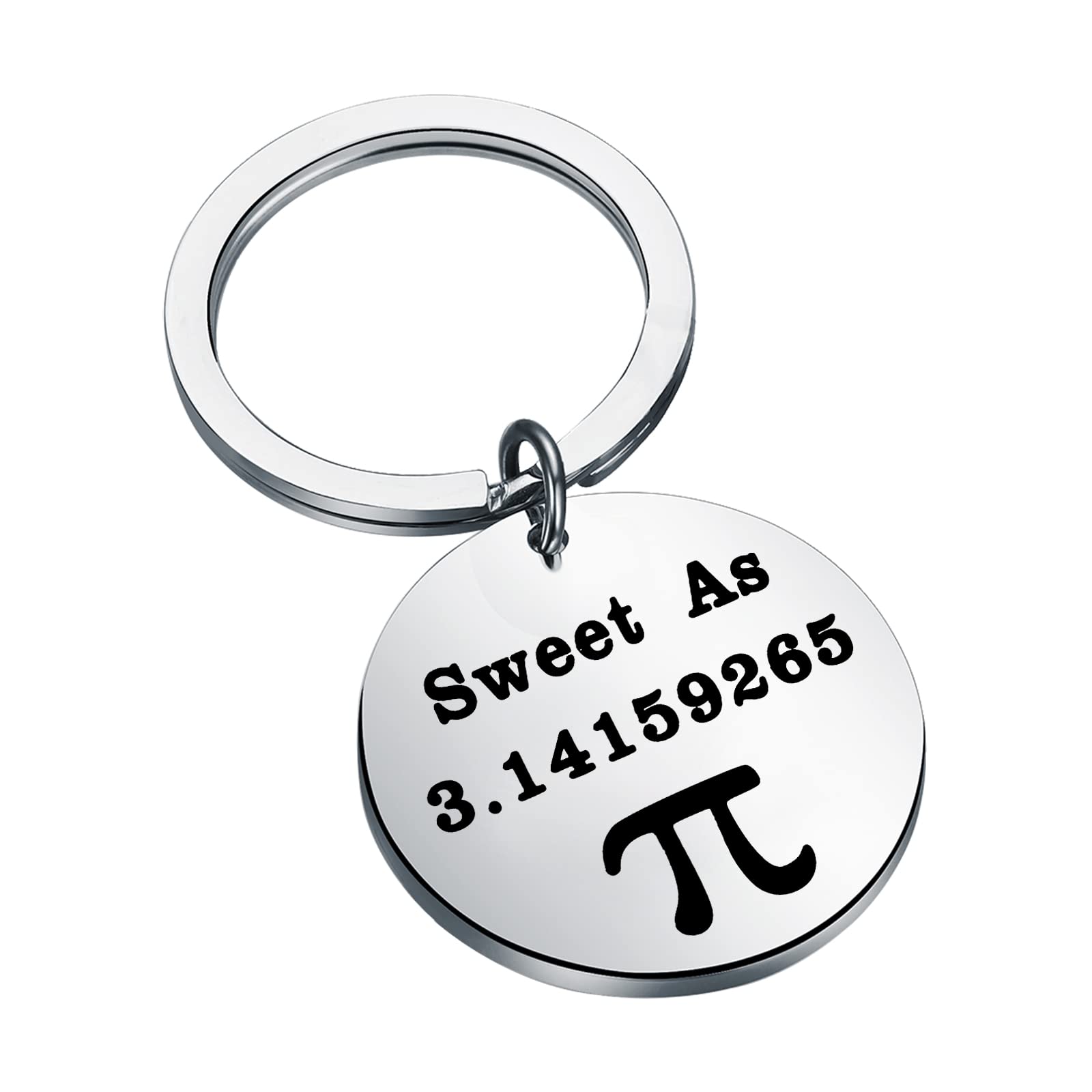 FEELMEM Mathematical Pi Symbol Jewelry Sweet As 3.1415 Keychain Pi Day Math Lover Gift Back to School Gift Math Teacher Gift (Sweet As-ky)