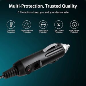 Jantoy Car DC Adapter Compatible with Standard Horizon HX100 Floating Handheld VHF Marine Auto Cord