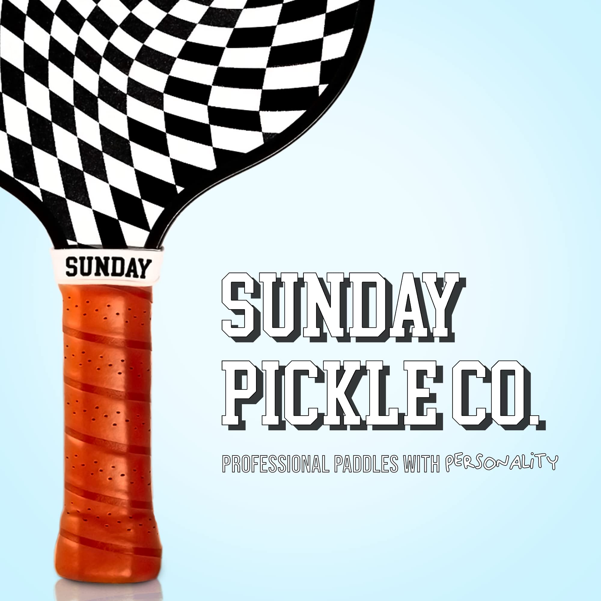 Sunday Pickle Co. Stylish Premium Pickleball Paddle Racket - Durable Carbon Fiber Face - USAPA Approved - Indoor Outdoor Pickle Ball Paddle - Non-Slip Grip