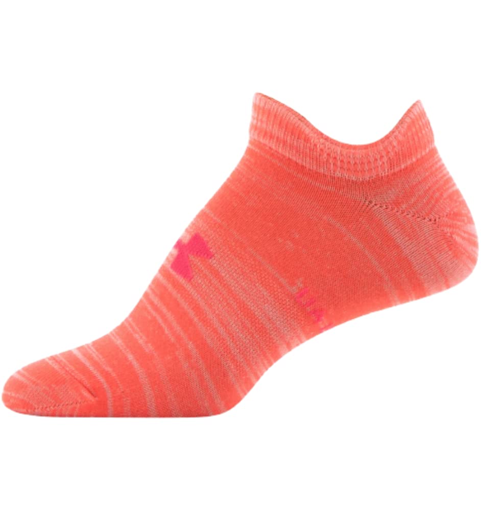 Under Armour Women''s Essential 2.0 No Show Socks, 6-Pairs, Beta Tint/Brilliance Medium, 1332943