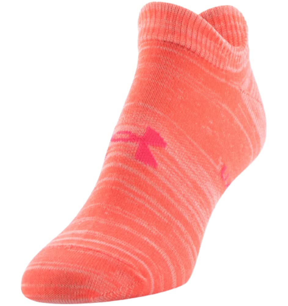 Under Armour Women''s Essential 2.0 No Show Socks, 6-Pairs, Beta Tint/Brilliance Medium, 1332943