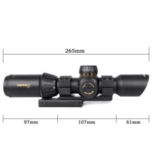 FSI 1-5x30 LPVO Rifle Scope SFP Illuminated Reticle with Mount 30mm Tube (Chevron)