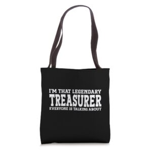 treasurer job title employee funny worker treasurer tote bag