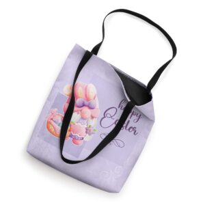 Easter gnome with Easter eggs, light purple, Happy Easter Tote Bag