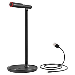 boya table stand usb condenser cardiod microphone for windows mac pc (by-cm1)