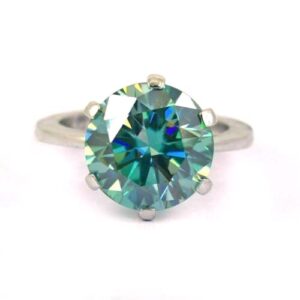 3.50 carat d color vvs1 radiant cut blue moissanite engagement ring for women 925 silver ring