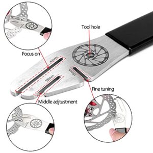 7Pcs Bike Disc Brake Correction Wrench Bicycle Brake Alignment Truing Tool with Disc Brake Pads for Road Bike