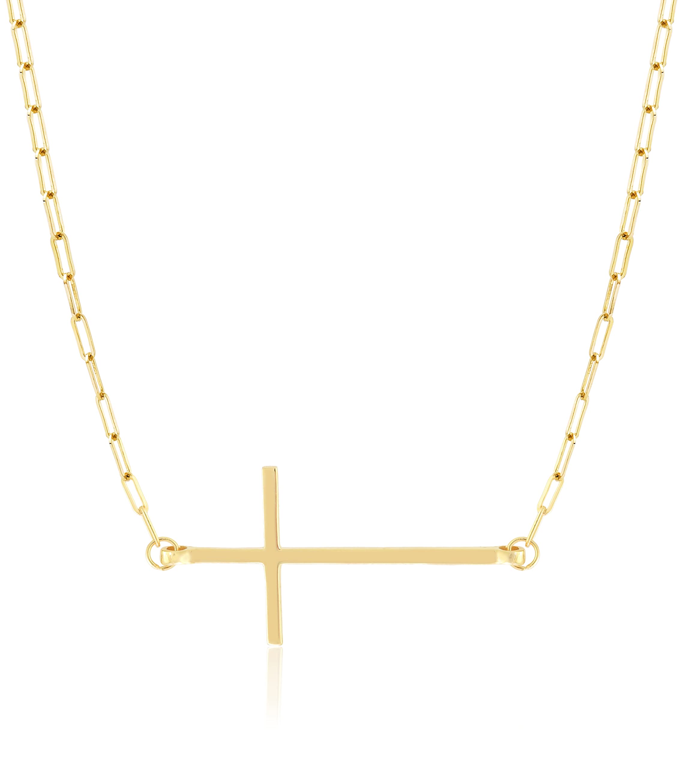 Jewelry Atelier Gold Filled Pendant Necklace Collection - 14K Yellow Gold Filled Pendant Necklace with Solid Clip Chain for Women (Different Sizes and Styles with Extension/Adjustable Chain)