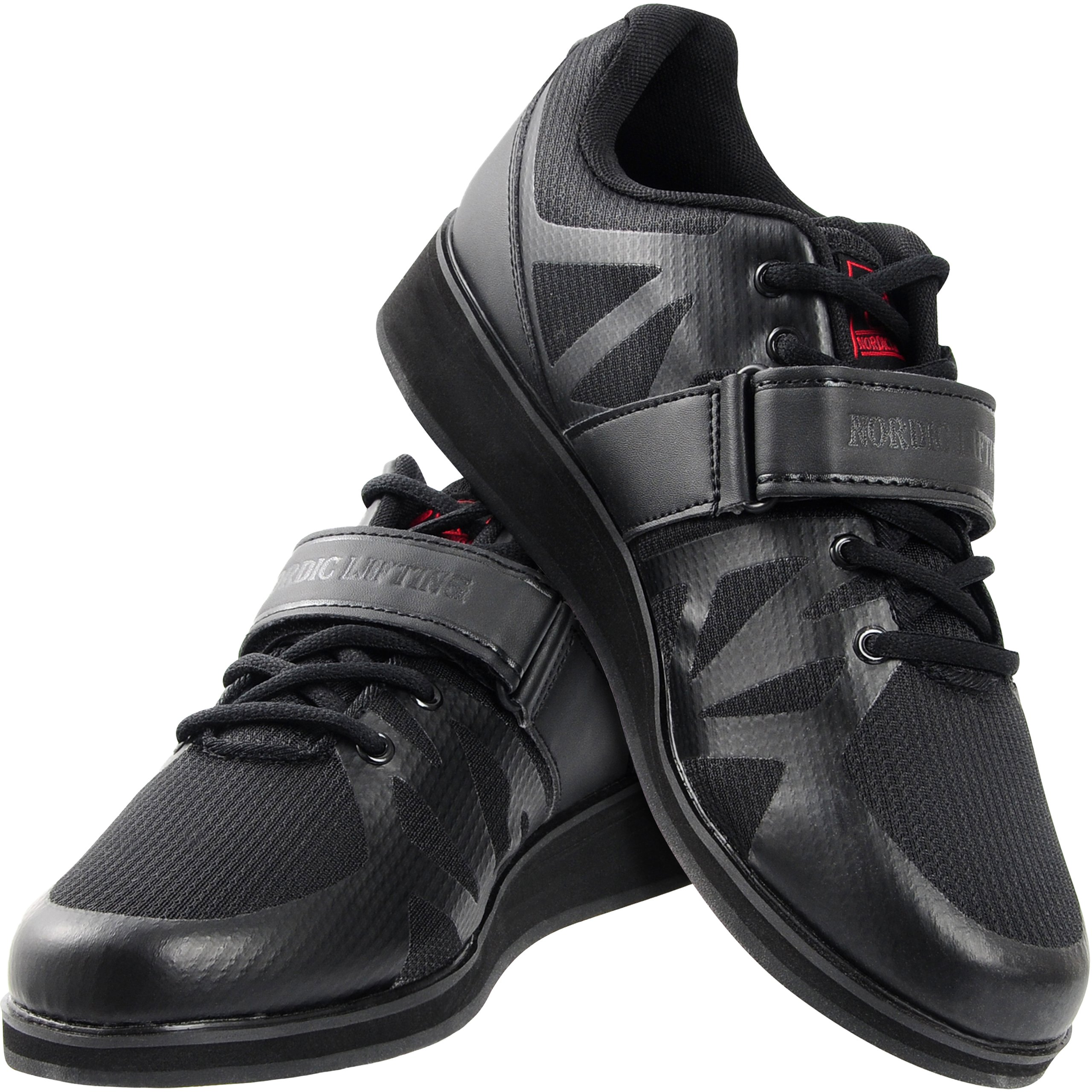 Nordic Lifting Shoes Megin Size 9.5 - Black Bundle with Shoes Venja Size 9.5 - Black Red