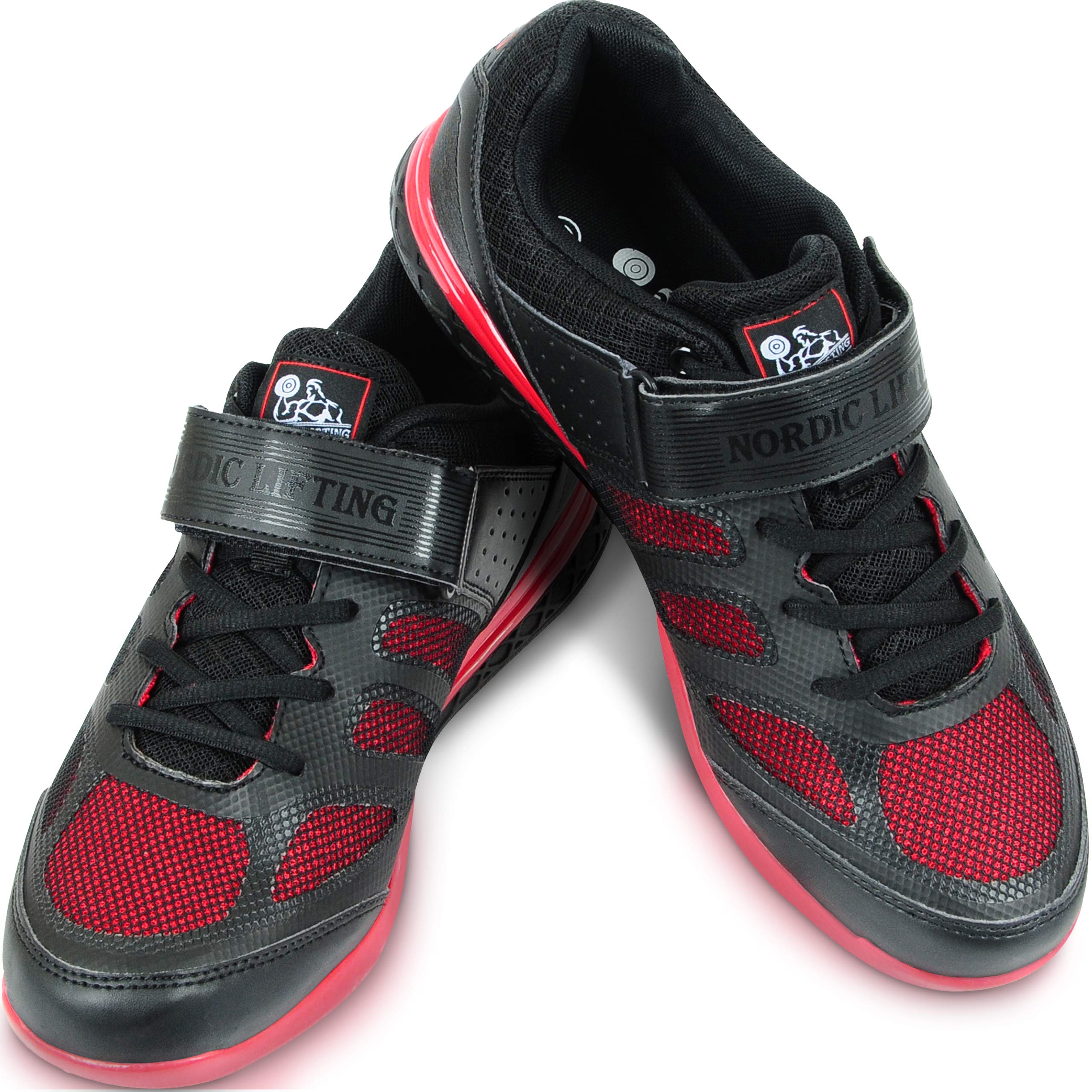 Nordic Lifting Shoes Megin Size 9.5 - Black Bundle with Shoes Venja Size 9.5 - Black Red