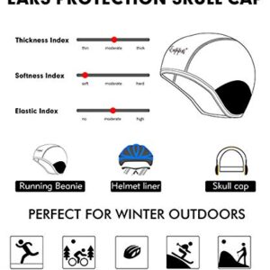 EMPISPORTS Thermal Helmet Liner Skull Cap Ears Windproof Protection Winter Warm Cycling Running Skiing Beanie Winter (Black + Black, 2)