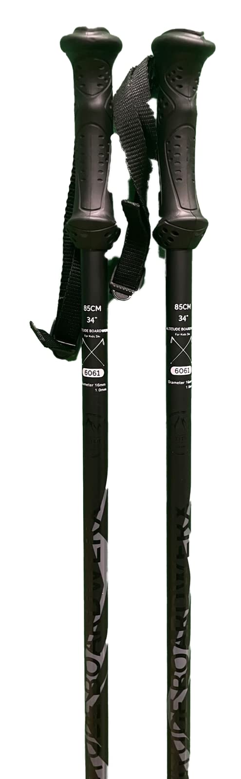 Altitude Toddler/Small Kids SKI Poles 34"/85CM (6061 Aluminum & 16MM Shaft)