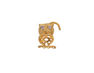 owl gold nose jewelry indian nose stud sterling silver nose stud indian gold nose ring diamond nose ring crock screw nose stud indian nose ring