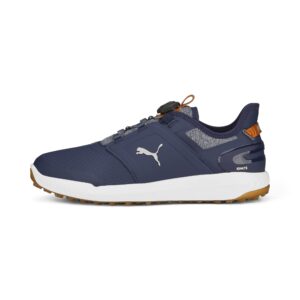 puma golf men's ignite elevate disc golf shoe, puma navy-puma silver, 11