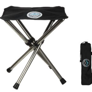 Jemez Wilderness Gear Portable Camping Stool-Compact and Lightweight Chair for The Outdoors, Sturdy and Durable