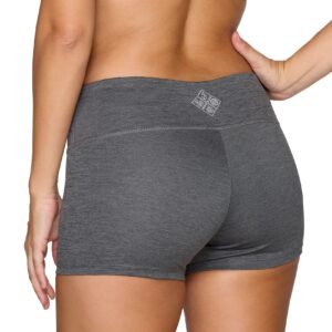 EAFW Women's Ablaze Eco-Friendly Recycled Polyester 3" Bike Short (Heather Charcoal, Small)