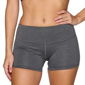 EAFW Women's Ablaze Eco-Friendly Recycled Polyester 3" Bike Short (Heather Charcoal, Small)