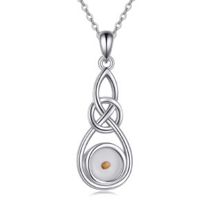 vadmans mustard seed necklace sterling silver celtic seed pendant chrisitan jewelry gifts for women lady