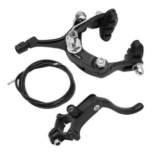 uoienrt front& rear bike brake kit caliper side pull alloy bike brake caliper kit replacement for road bikes(black)