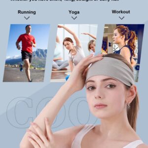 SUJAYU Sweatbands for Women, 4 PCS Womens Headbands Sweat Bands Headbands for Women, Workout Headbands for Women Non Slip, Wide Headbands for Women Hair Wrap Hair Accessories for Women