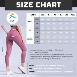 EAZE FIT Tummy Control Quick Dry Lightweight Breathable Workout Leggings for Women Yoga Pants with Pockets (as1, Alpha, s, Regular, Regular, Purple, Skinny)