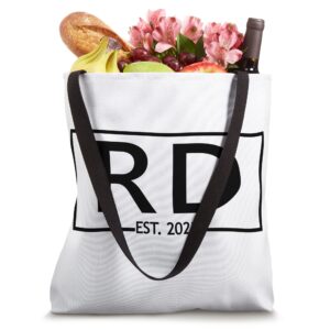 RD Est. 2023, Registered Dietitian, Graduation Tote Bag