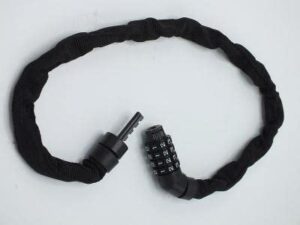 resettable combo covered chain lock for road mountain and kids bikes 24 inches long!