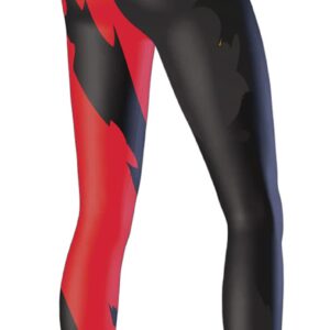 DIYUME High Waisted Ankle Fitness Leggings for Women, Soft Running Yoga Leggings,Camo Red Black XS