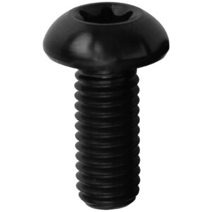 HERCHR 12Pcs Disc Brake Rotor Bolts, M5x12mm Bicycle Rotor Screws for MTB Mountain Bike, Steel/Titanium/Black(Black)