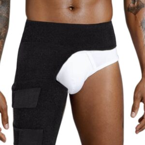 Lxnderment Stabilizing Hip Brace Thigh Compression Sleeve Wrap, Hamstring compression, Sciatica Nerve Brace Injury for Men and Women, Groin Wrap for Pain Relief