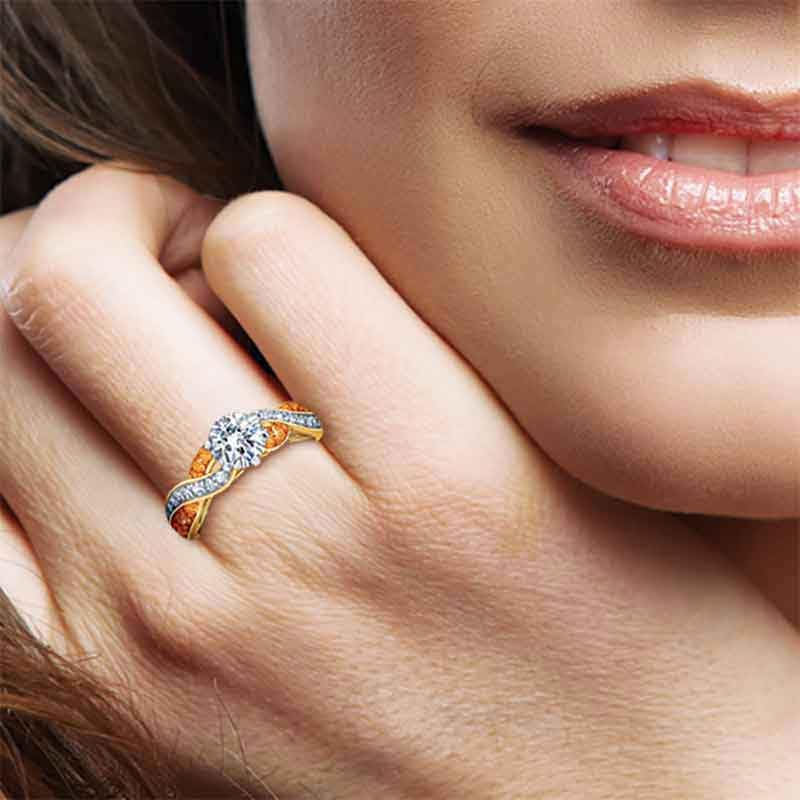 The Danbury Mint Birthstone Swirl Personalized Ring (March, 9) | Crystal Birthstone Jewelry | Birthstone Ring | Gifts for Women | #11084-0014