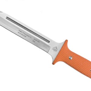 Puma XP 13" Pig Sticker Textured Blaze Orange G10 Beveled Blade Hunting Knife with Kydex Sheath