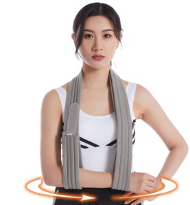 wisexplorer 71inch/180cm shoulder immobilizer arm sling, adjustable lightweight&comfortable effective medical arm support sling for rotator cuff torn arm wrist hand elbow injury, broken & fractured bones(grey)