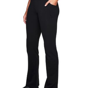 RBX Active Women's Yoga Pants Cotton Spandex Bootcut Legging W/Pockets Ctn Black S