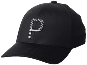 puma golf men's pars stripes p cap, puma black, osfa