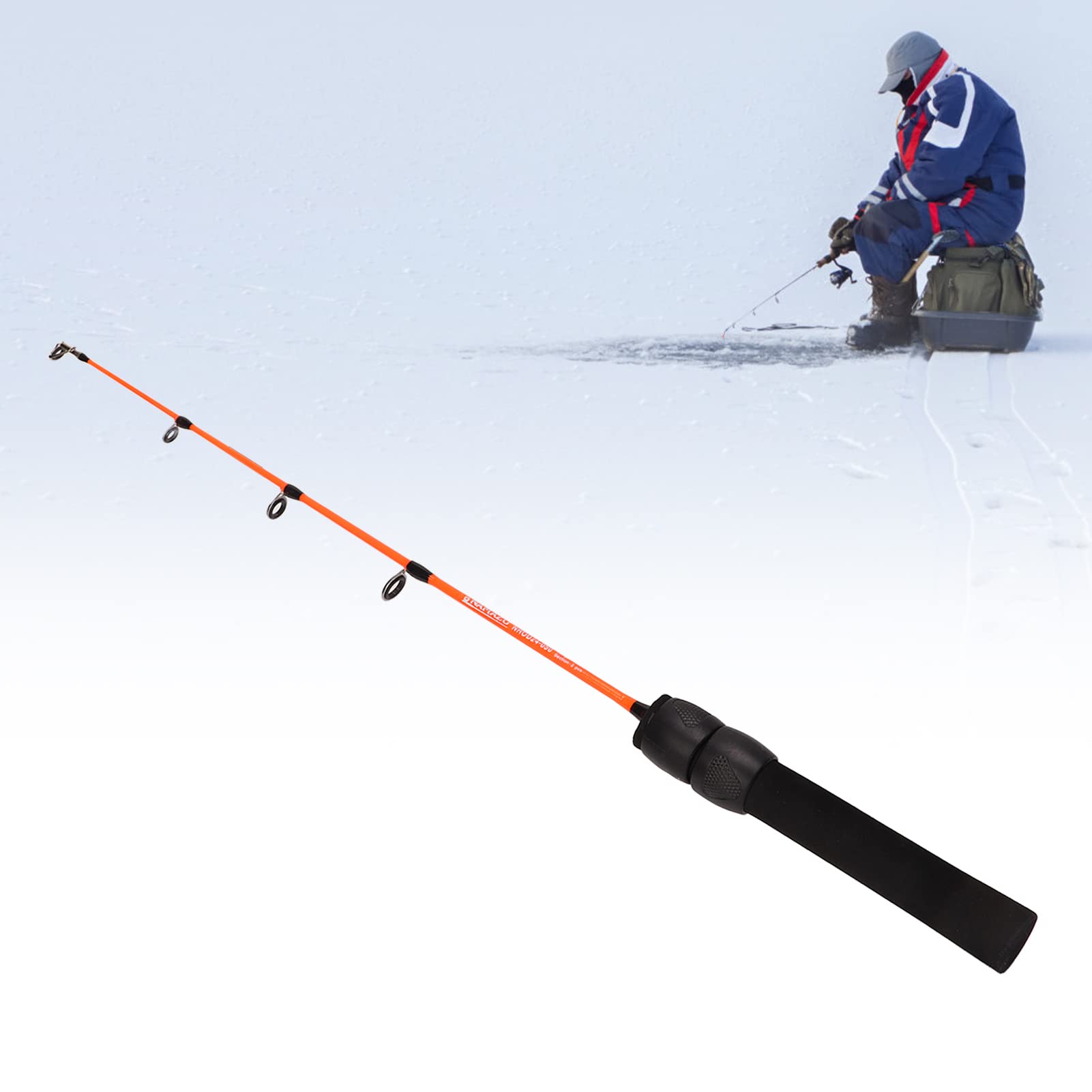 VBESTLIFE 50cm Mini Ice Fishing Rod,Ice Fishing Pole Ice Fishing Stick,Fishing Accessories