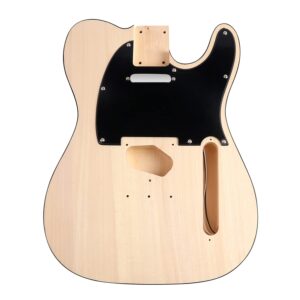 Sunsmile DIY Electric Guitar Kit Tele Style Guitar Kits Beginner Kits with Basswood Body Hard Maple Neck Chrome Hardware Right Handed Build Your Own Guitar.