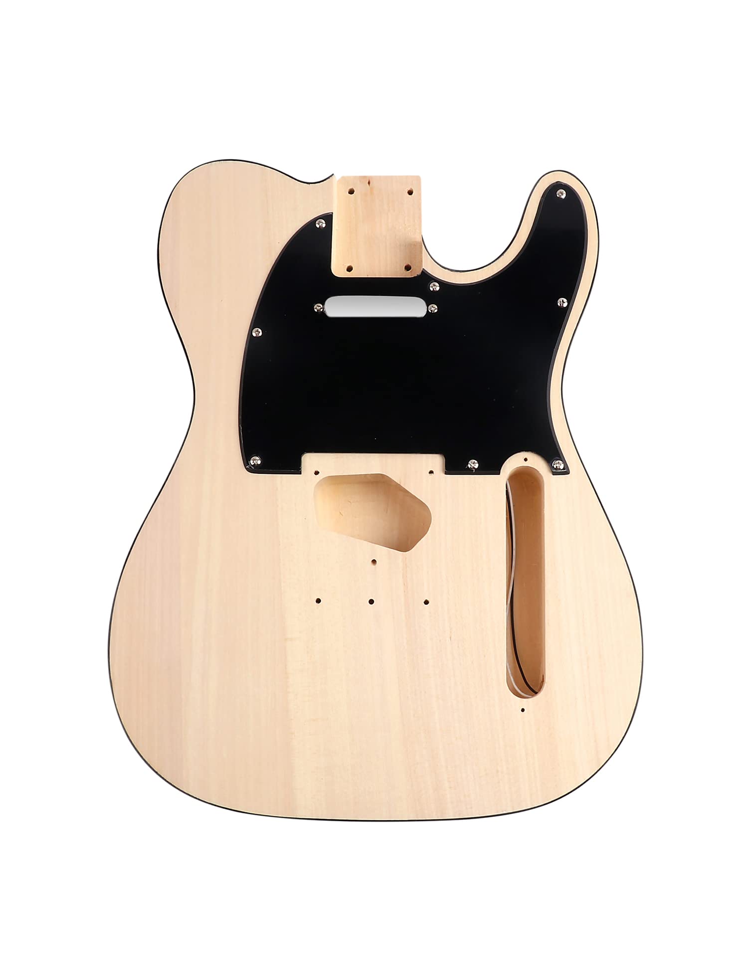 Sunsmile DIY Electric Guitar Kit Tele Style Guitar Kits Beginner Kits with Basswood Body Hard Maple Neck Chrome Hardware Right Handed Build Your Own Guitar.