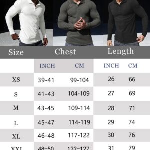 Muscle Cmdr Men's Slim Fit Muscle Polo Shirts Long&Short Sleeve Stretch Quick Dry Tee Casual Golf Athletic T-Shirts (Grey S)