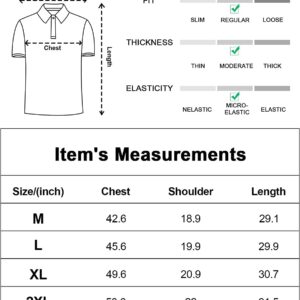 JACKETOWN Golf Polo Shirts for Men Moisture Wicking Sports T-Shirts Short Casual Polo